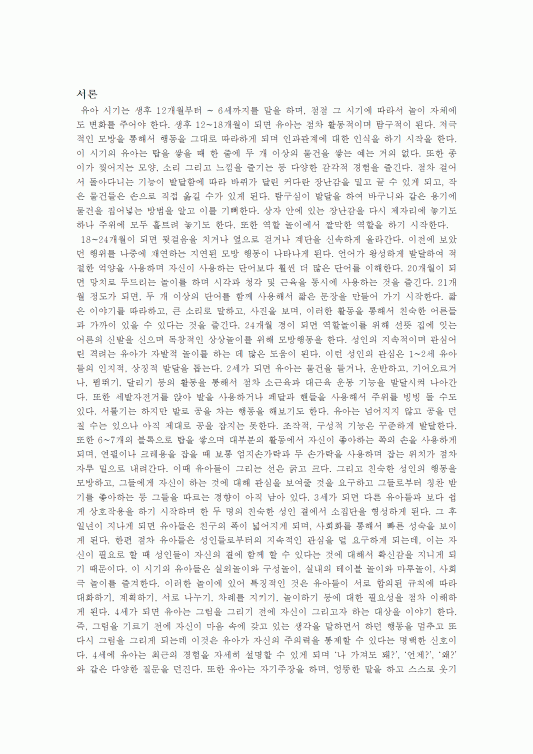 가정과 보육시설의 유아놀이의 차이점과 문제점