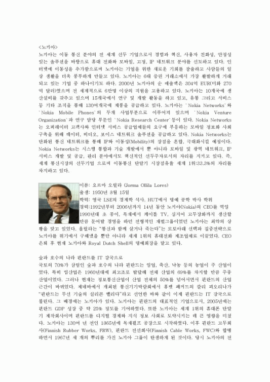 노키아(Nokia) 성공사례