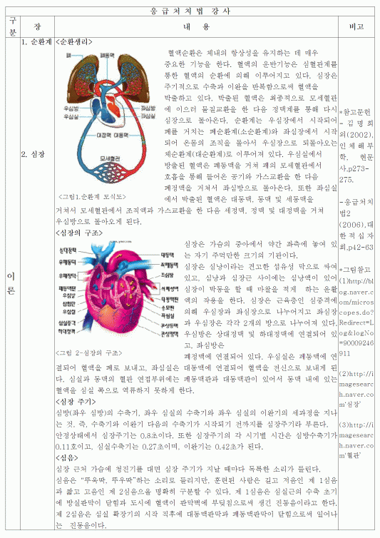 응급처치법 레포트 자료