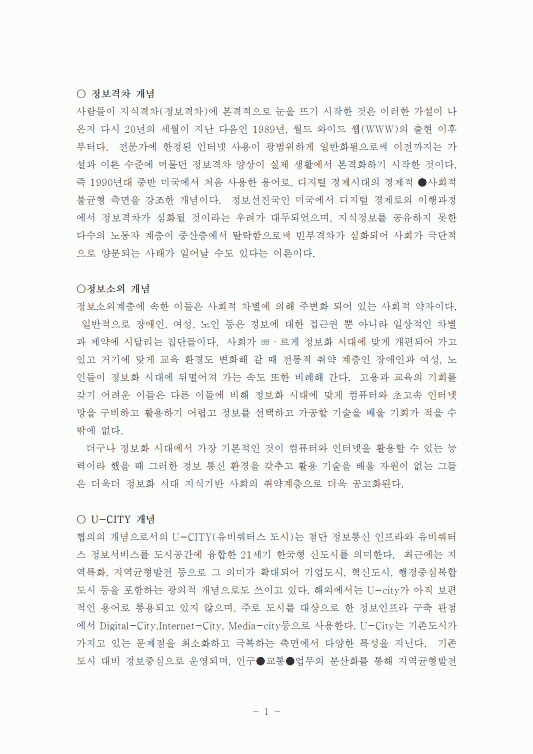 정보격차 개념