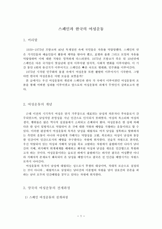 스페인과 한국의 여성운동