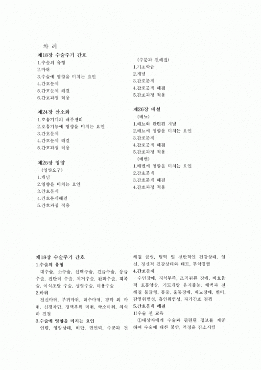 기본간호학 이론 요약
