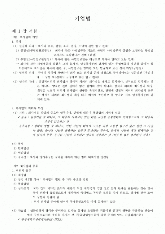 [사회과학] 기업법