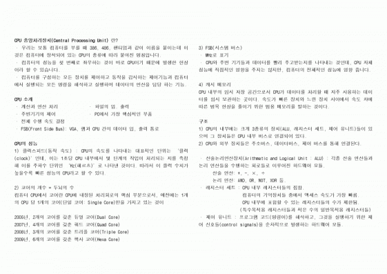 컴퓨터개론 understanding of computers 요약
