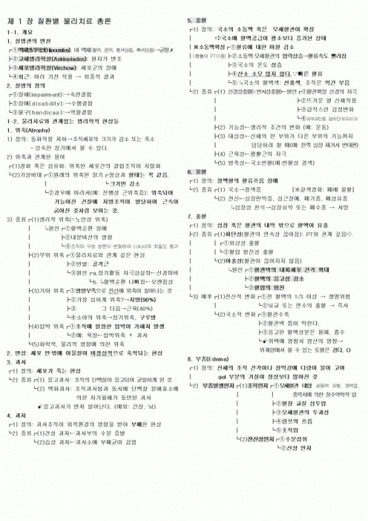 질환별 물리치료 정리