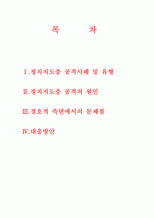 정치지도층 공격사례