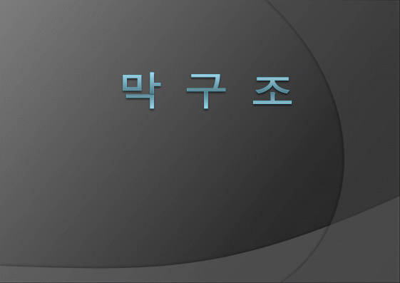 막구조 레포트 자료