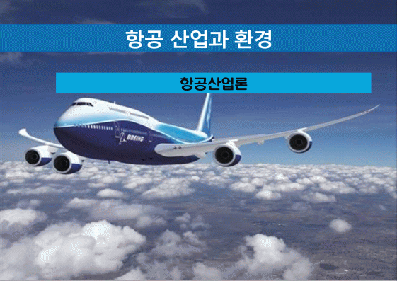 [항공산업론] 항공 산업과 환경
