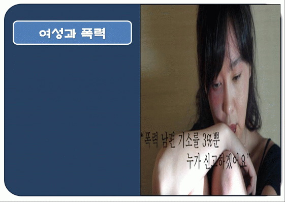 여성과폭력 가족폭력 및 성폭력