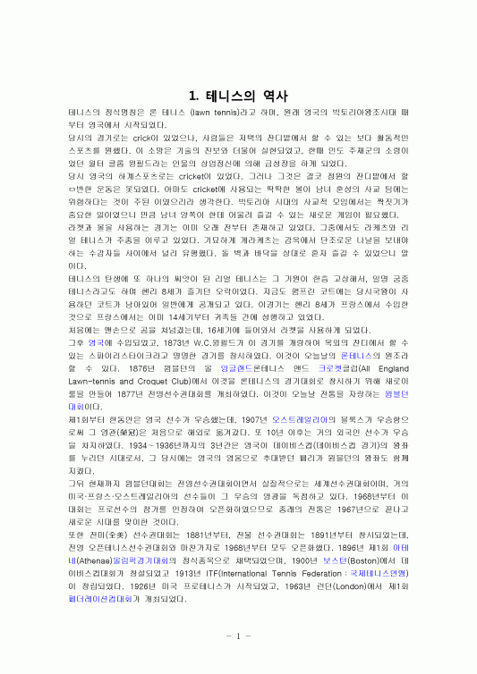 테니스의 역사[1]