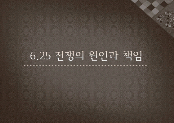 6.25전쟁의 원인과 책임