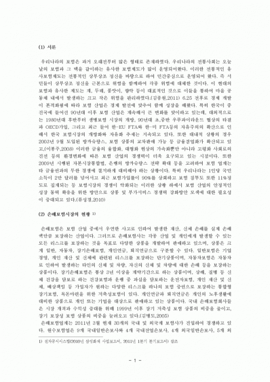 삼성화재 기업분석