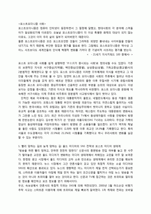 포스트모더니즘 사회