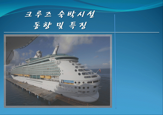 크루즈 레포트 자료
