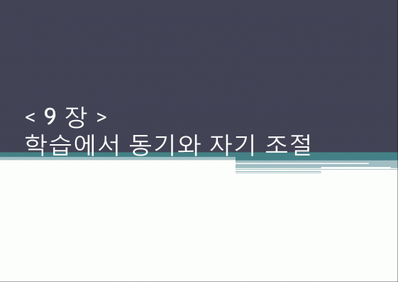 학습이론 동기 발표