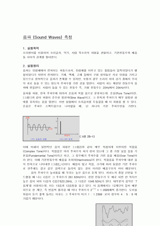 음파 (Sound Waves) 측정 (북스힐 2012년 최신개정판)