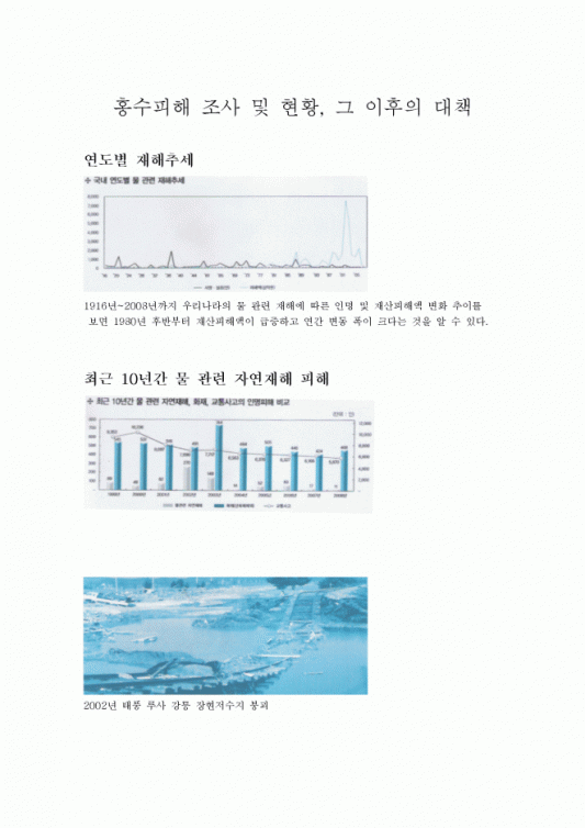 상하수도 홍수피해&현황 그후대책