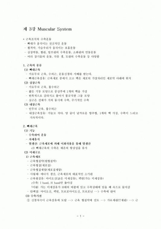 제3강 muscular system