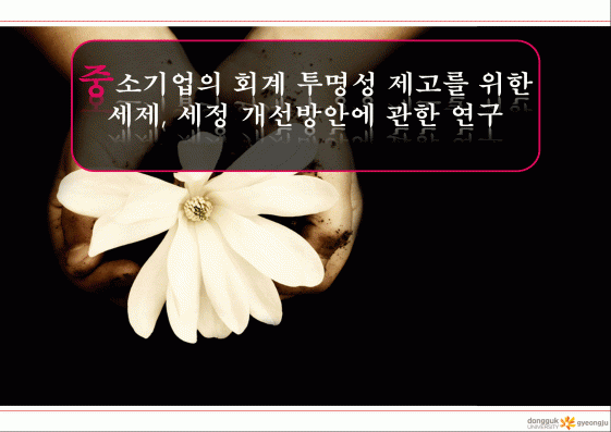 중소기업의 회계 투명성 제고를 위한 세제, 세정 개선방안에 관한 연구