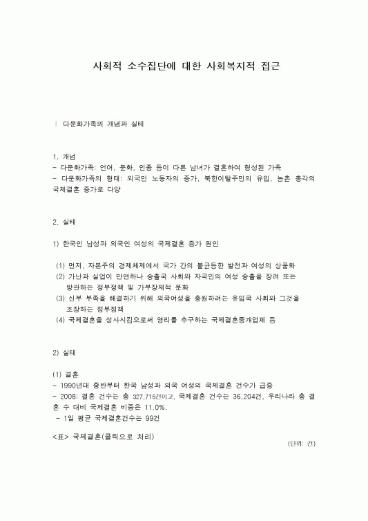 사회적 소수집단에 대한 사회복지적 접근