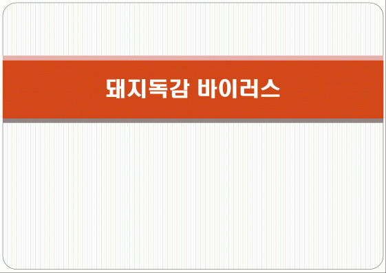 돼지독감 바이러스