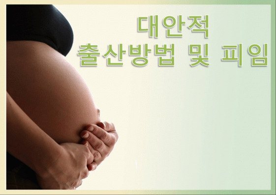 대안적 출산방법 및 피임