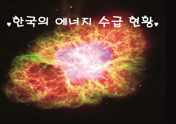 한국의 에너지 수급 전망 발표