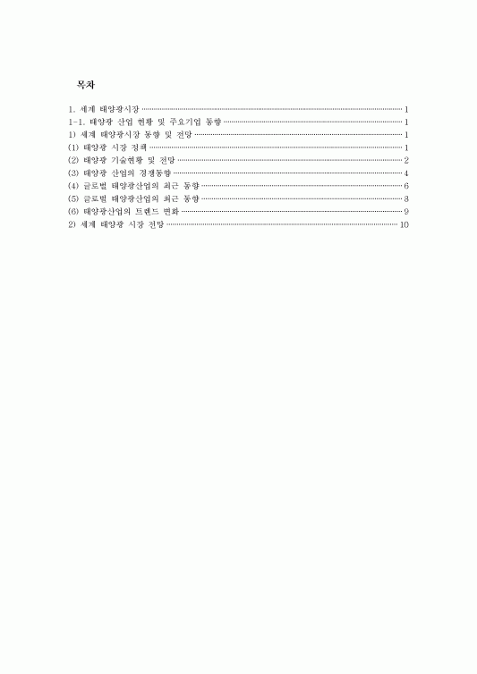 세계 태양광시장