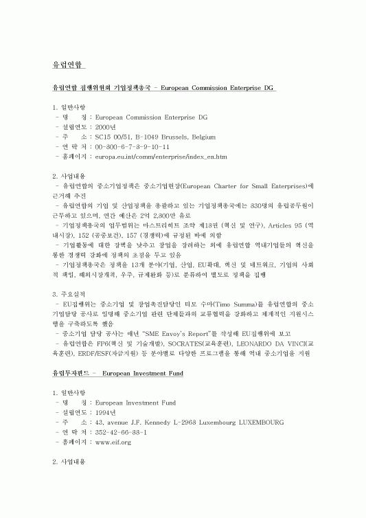 유럽연합의 중소기업