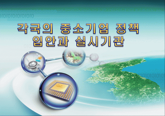 각국의 중소기업 정책 입안과 실시기관