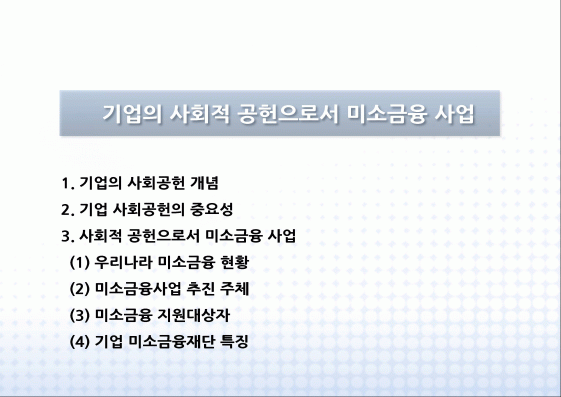 미소금융 사례