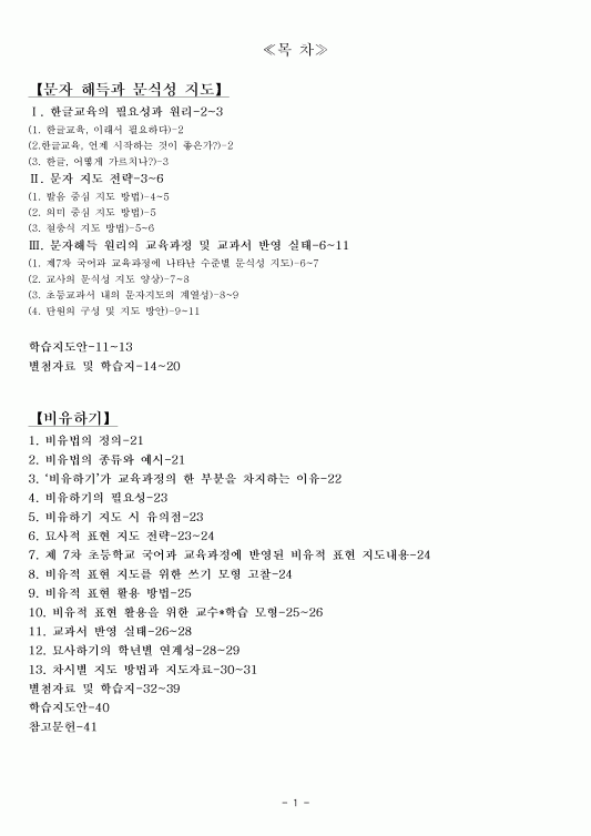 문자 해득과 문식성 지도