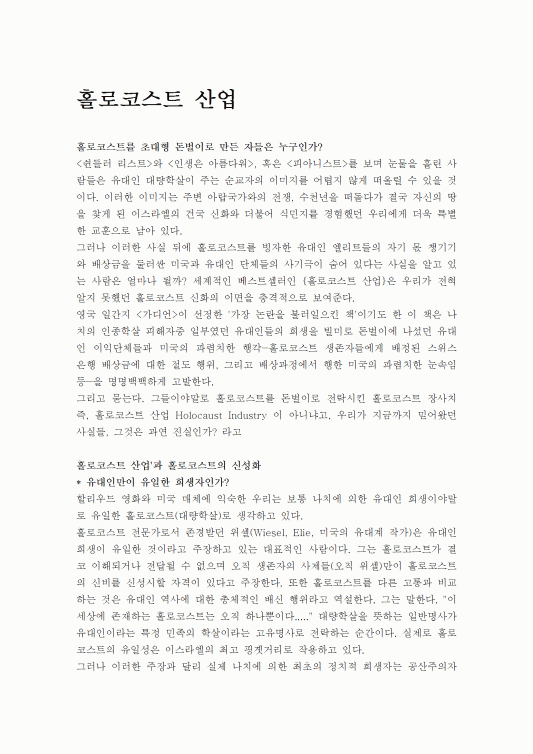 홀로코스트산업
