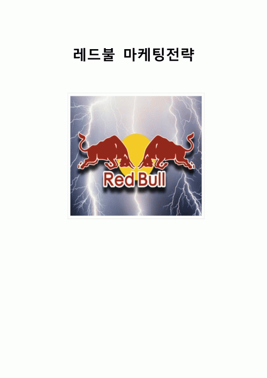 레드불 마케팅 전략분석및 새로운 마케팅전략제안