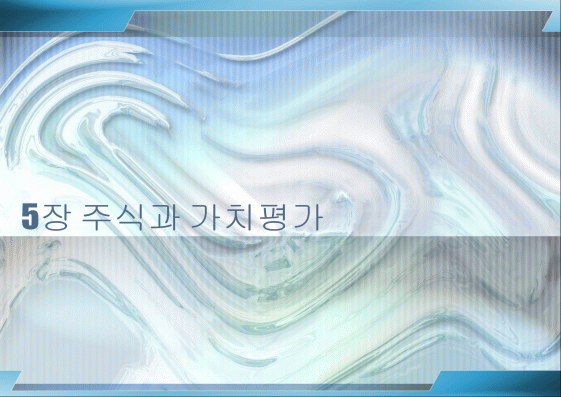 주식과 가치평가 (발표) 파워포인트 자료