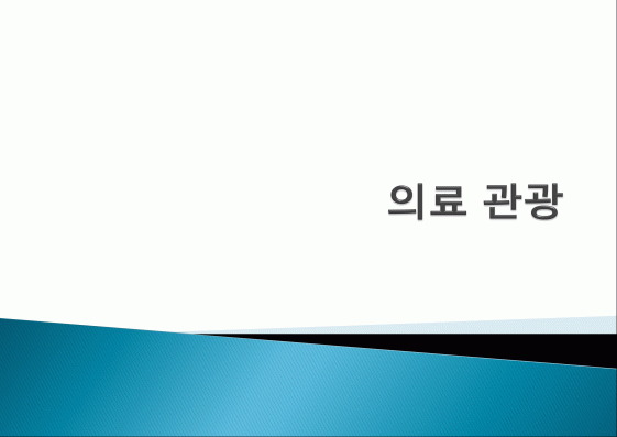 [사회과학] 의료 관광