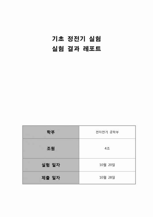 [전자전기] (결과) 기초 정전기 실험