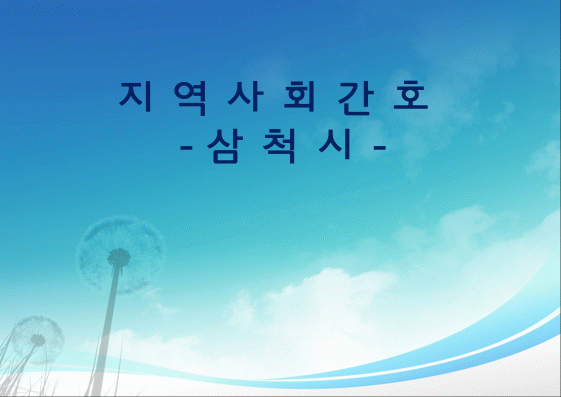 지역사회 간호 - 삼척시.ppt