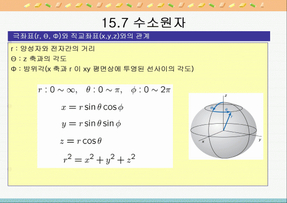 옥스토비 - 15.7 수소원자 & 15.8 다전자 원자 및 주기율표 & 15.9 원자의 전자구조와 주기적 특성.PPT자료