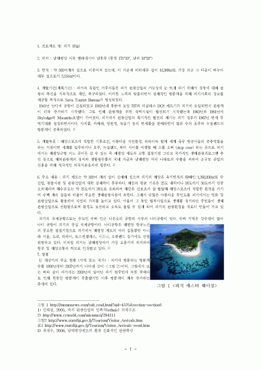 [해양관광] 피지 (Fiji)