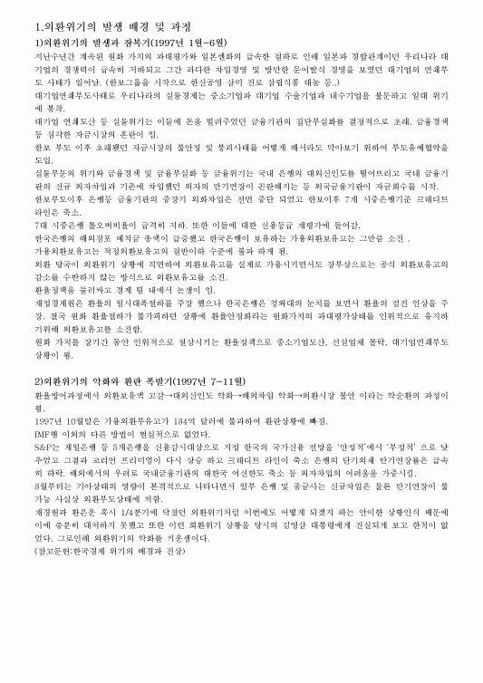 IMF와 외환위기