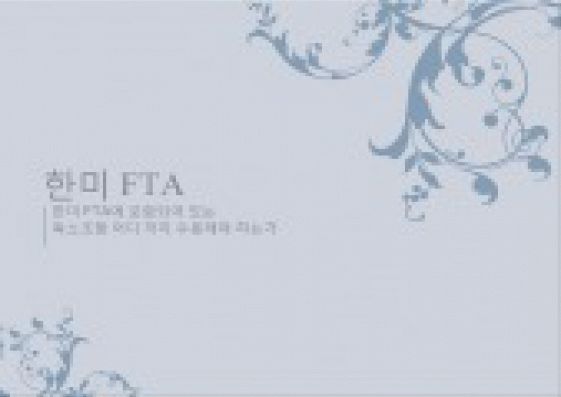 한미 FTA 프리젠테이션