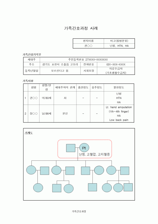 지역사회간호학 가족간호과정