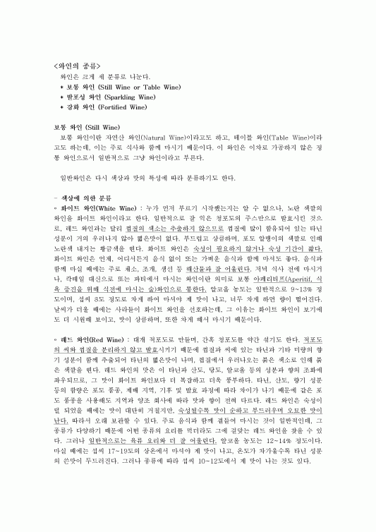 와인매너 레포트 자료