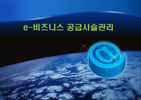 e-비즈니스 공급사슬관리.PPT자료
