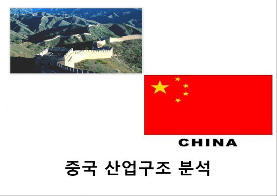 [사회과학] 중국 산업구조 분석