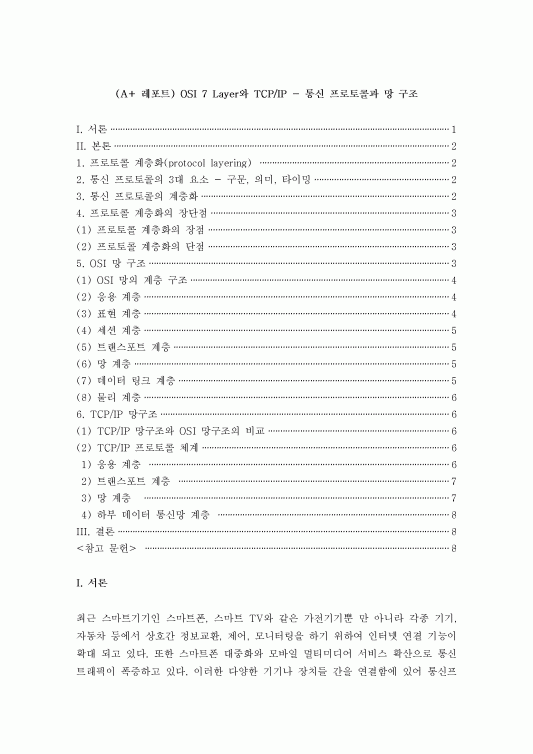 OSI 7 Layer와 TCP/IP - 통신 프로토콜과 망 구조