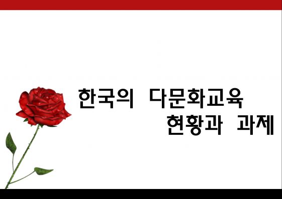 한국의 다문화교육 현황과 과제 (한국 다문화교육 현황, 다문화교육 도입과정, 다문화교육의 특징).PPT자료