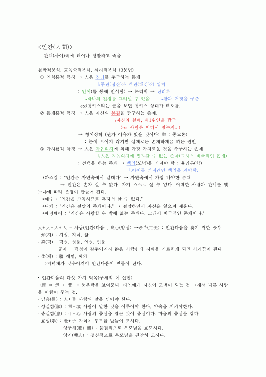 인간의 생로병사 (인간 (人間), 사상체질, 종교, 생명윤리)