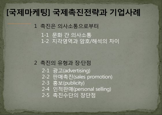 [국제마케팅] 국제촉진전략과 기업사례.ppt